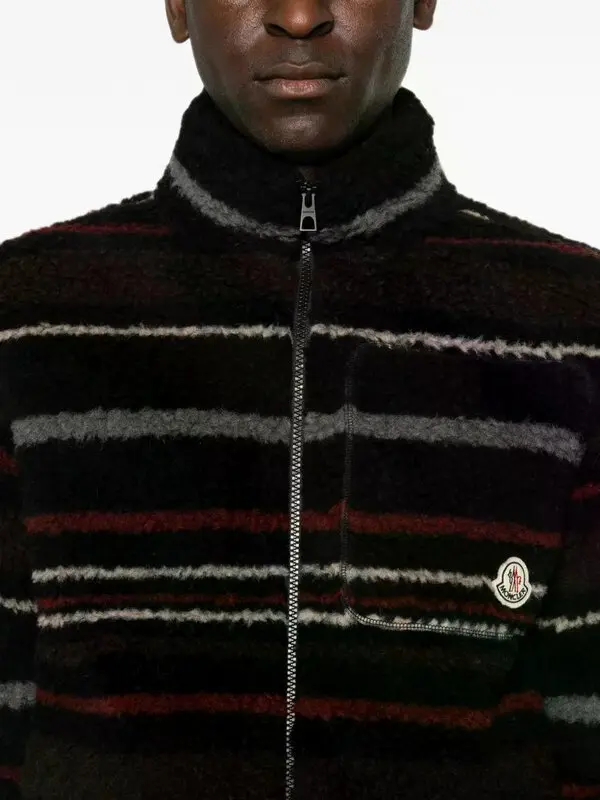 Moncler Striped Zip-up Cardigan