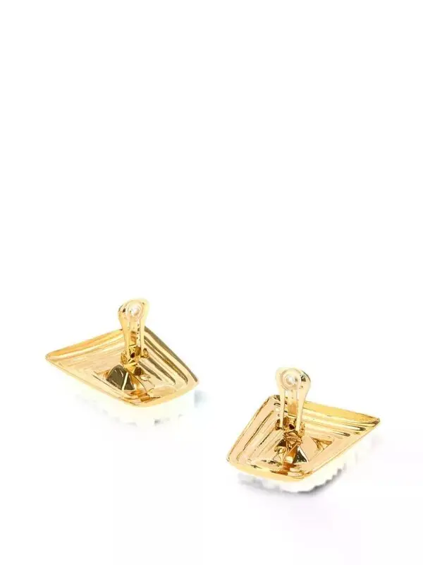 Alessandra Rich Crystal-embellished Trapezoid Earrings