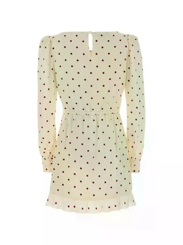 Alessandra Rich Polka-dot Ruffled Mini Dress