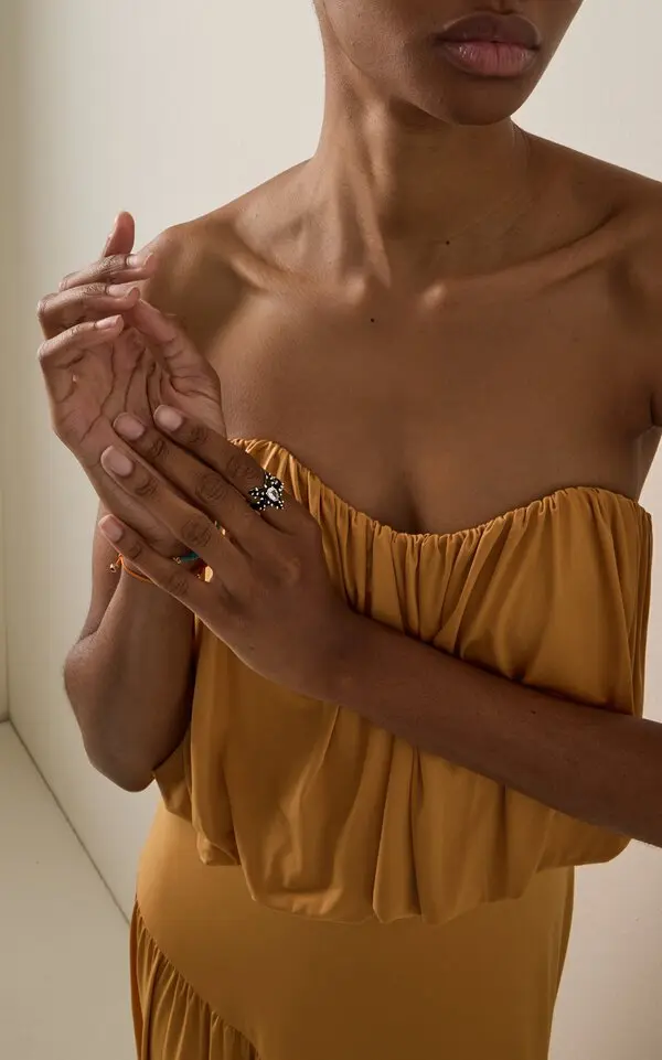 Bea Bongiasca Stella Sterling Silver Crystal And Enamel Ring