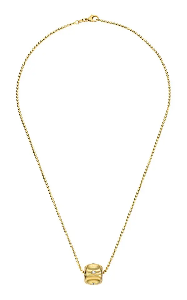 PAMELA ZAMORE Clio Diamond And Ball Chain Necklace - Gold