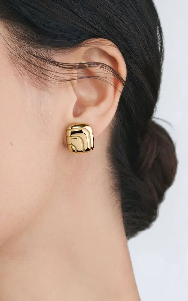 PAMELA ZAMORE Labyrinth Stud Earrings