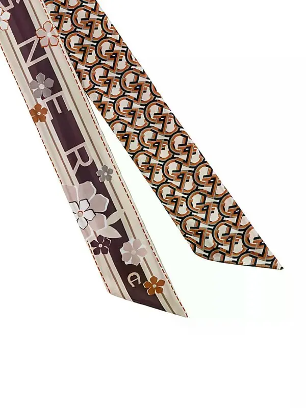 AIGNER Floral And Logo-print Bandana