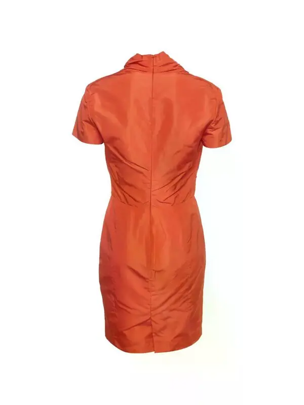 Dior Pleated V-neck Mini Dress