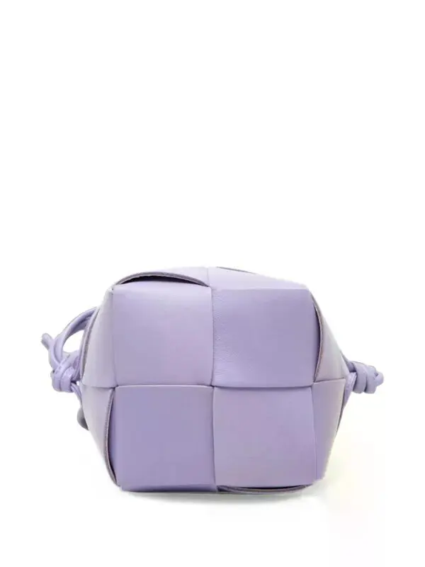 Bottega Veneta Mini Nappa Maxi Intrecciato Cassette Bucket Bag - Purple