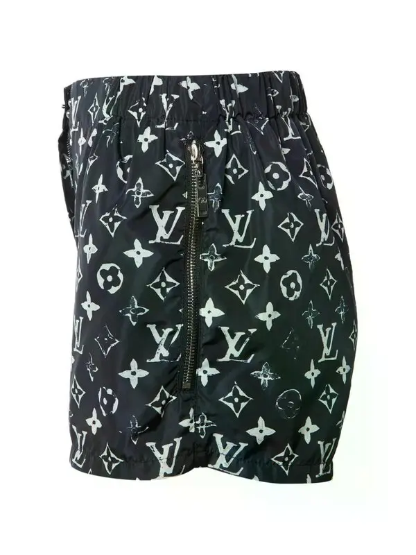 LOUIS VUITTON Monogram Print Zip-fastening Shorts