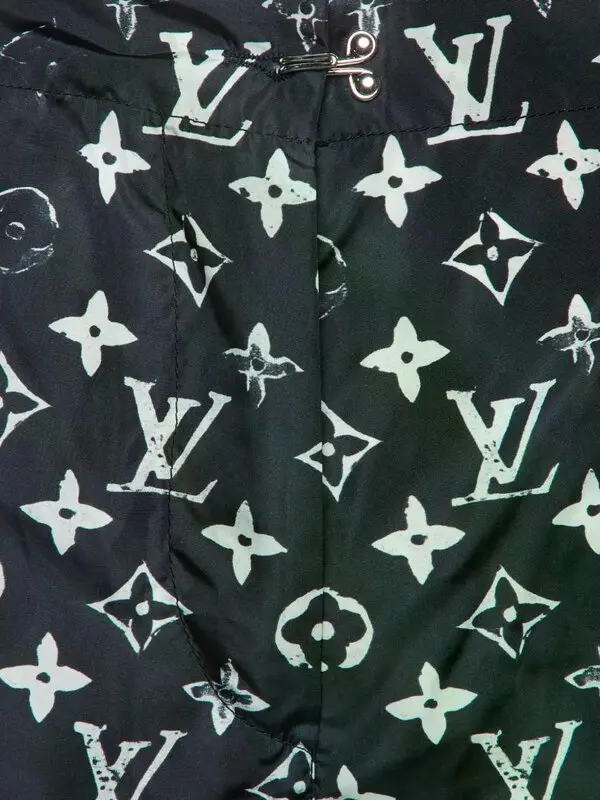 LOUIS VUITTON Monogram Print Zip-fastening Shorts