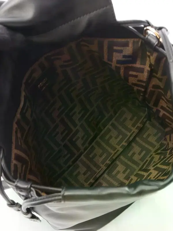 Fendi 2010s Ff Leather Backpack