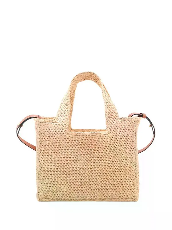 Loewe 2010-2026 Small Raffia Font Tote Satchel