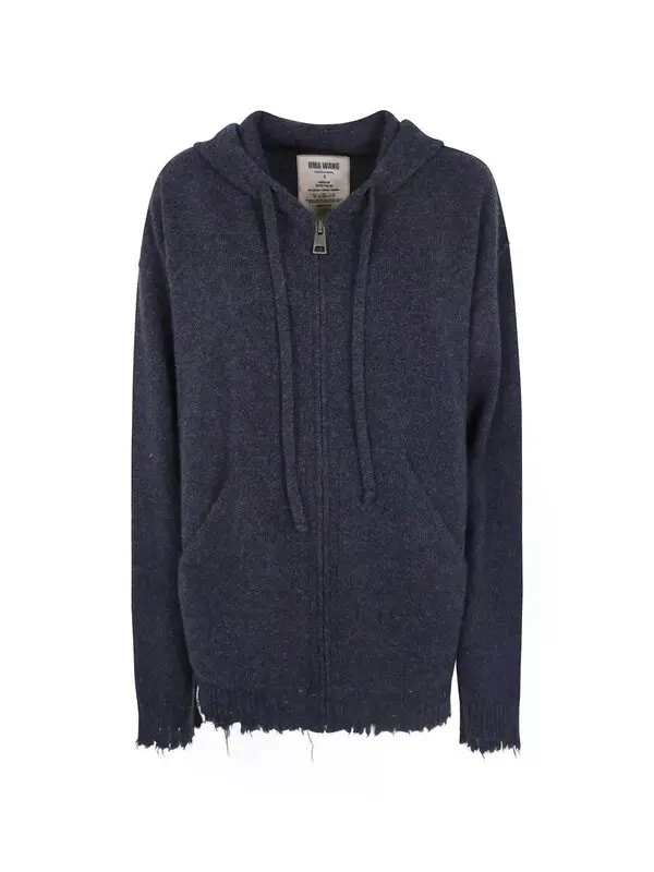 UMA WANG Distressed Zip-up Hoodie