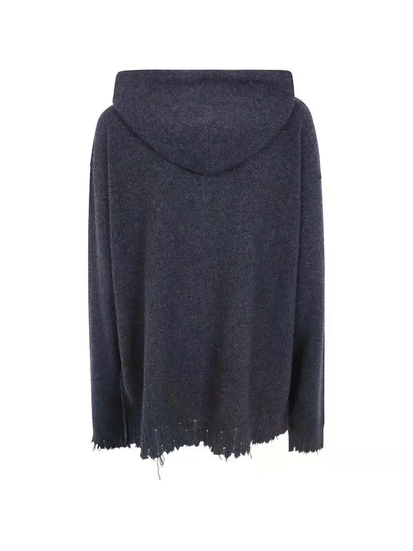 UMA WANG Distressed Zip-up Hoodie