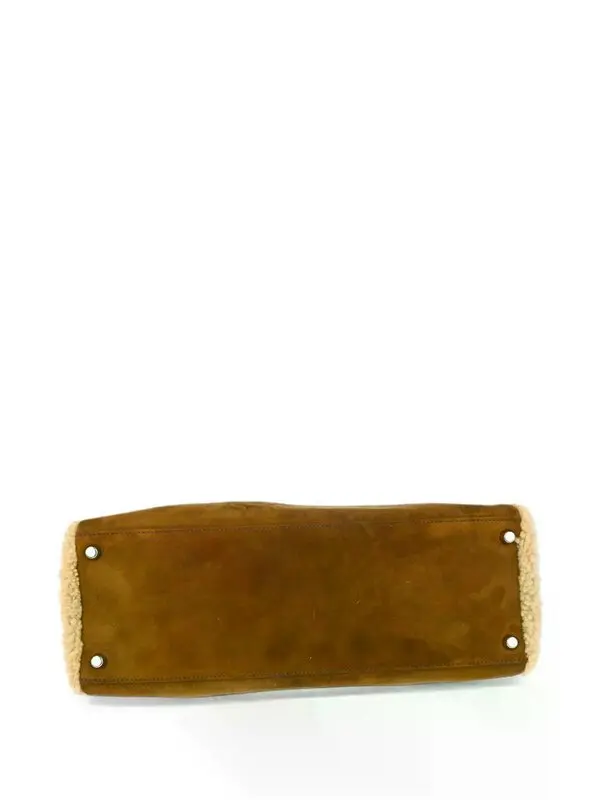 Hermès 2005 35 Kelly Shearling-trim Two-way Handbag