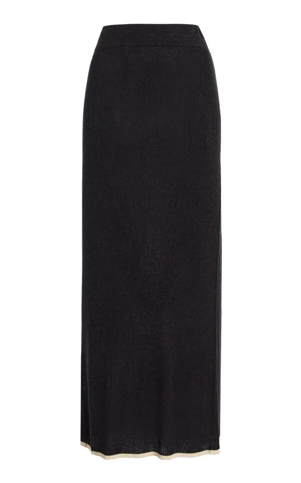 THIRD FORM Bound Knit Midi Skirt - Black