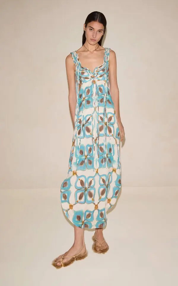Alexis Eden Linen-cotton Maxi Dress