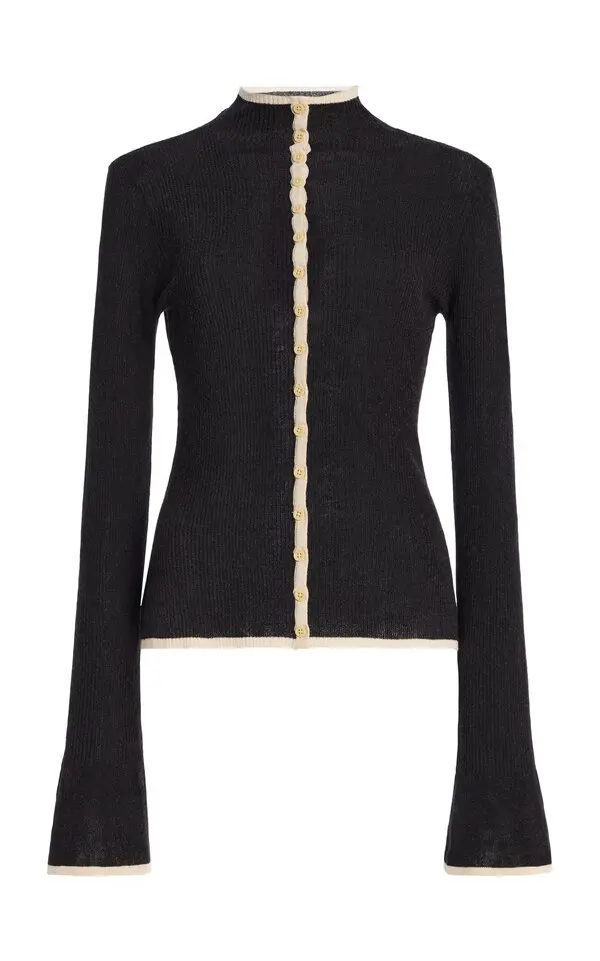 THIRD FORM Bound Knit Cardigan - Black