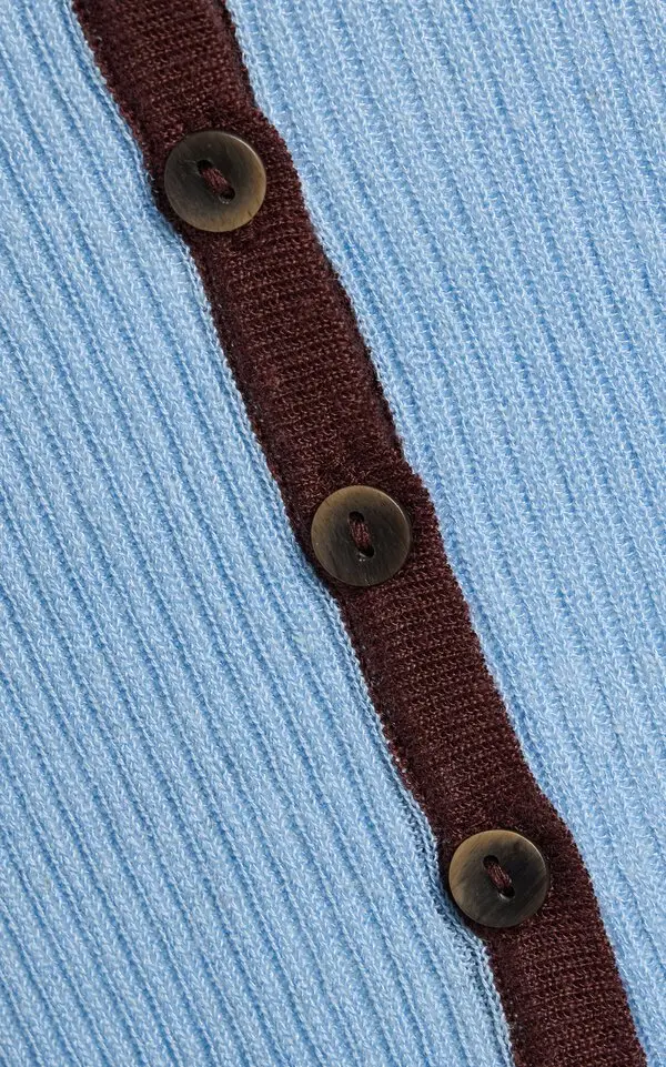THIRD FORM Bound Knit Cardigan - Blue