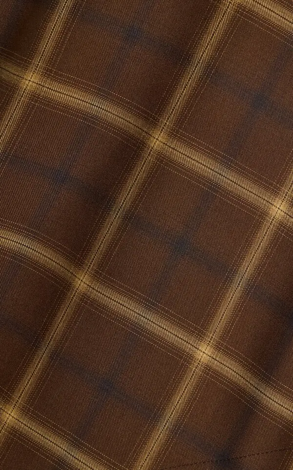 Co Asymmetric Check Plaid Full Skirt