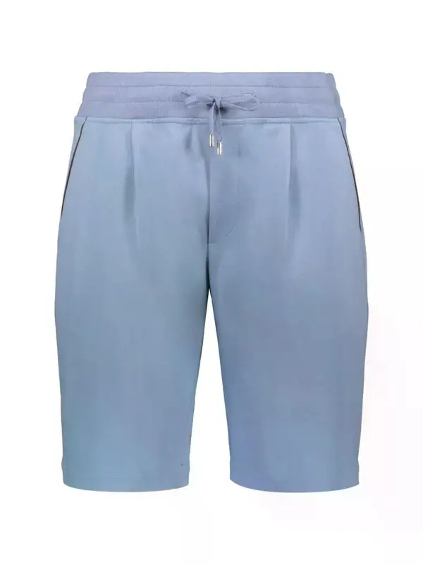 MOORER Broderick Drawstring Waist Pleated Shorts