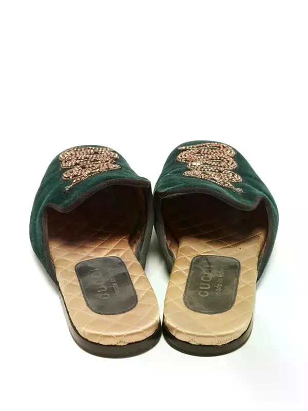 Gucci Lawrence Snake-embellished Mules