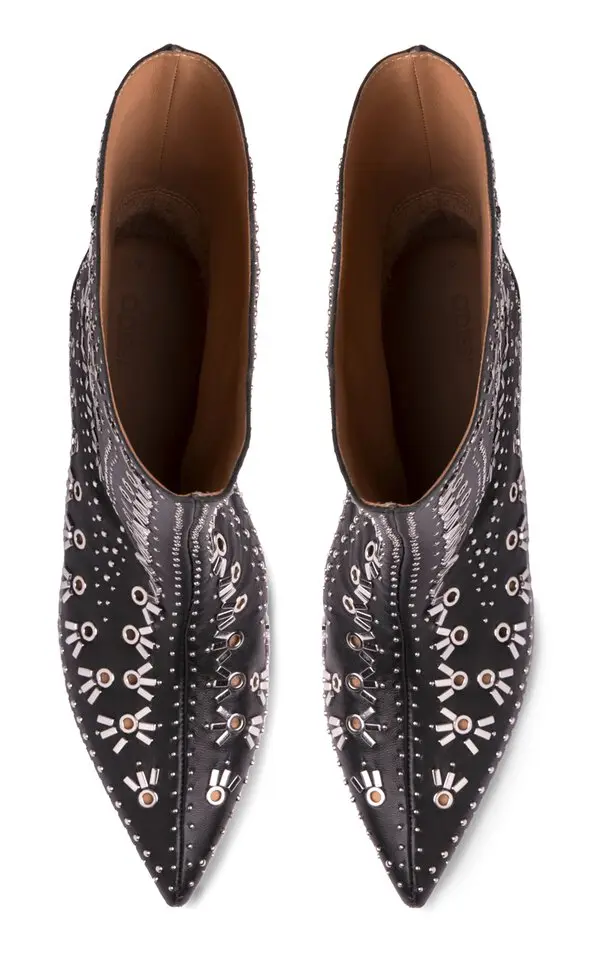 ODISSI Gemma D Studded Leather Ankle Boots