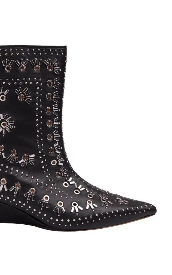 ODISSI Gemma D Studded Leather Ankle Boots