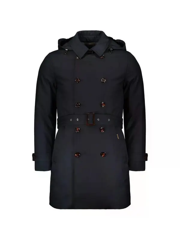 MOORER Belted Hooded Jacket