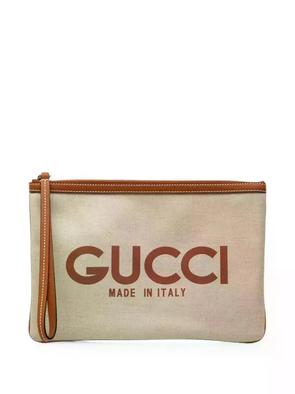 Gucci 2016-2026 Canvas Logo Clutch Bag