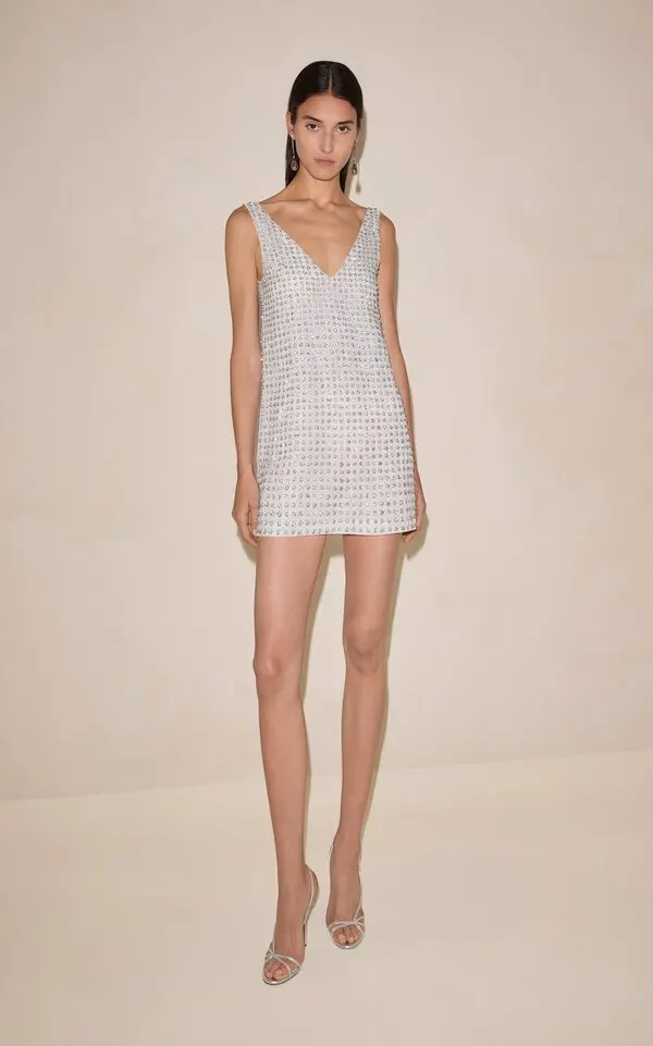 Alexis Clement Silk Organza Mini Dress - White