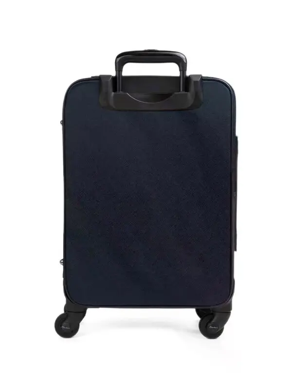Santoni Textured Calf Leather Travel Suitcase