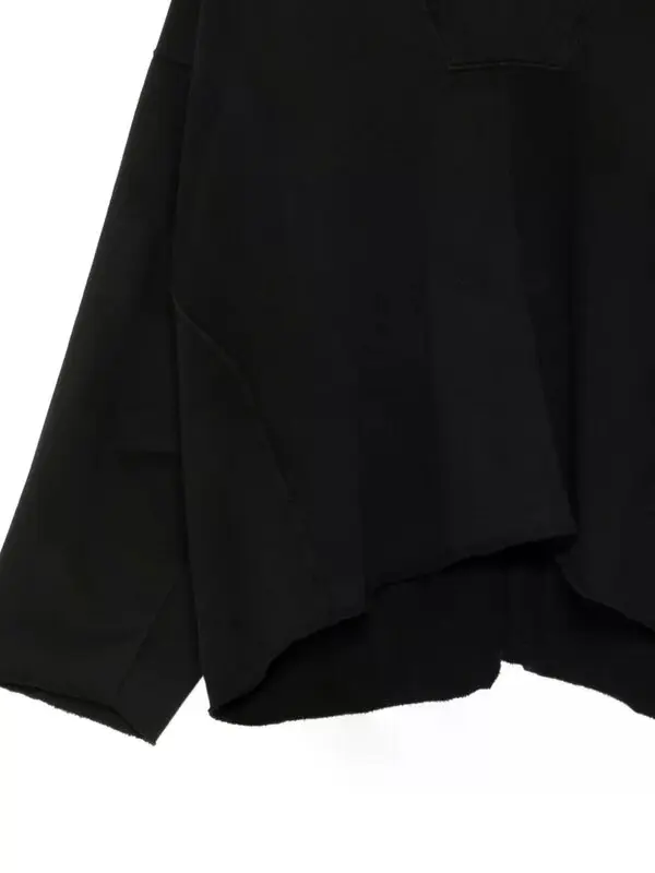 Rick Owens V-neck Asymmetric Hoodie