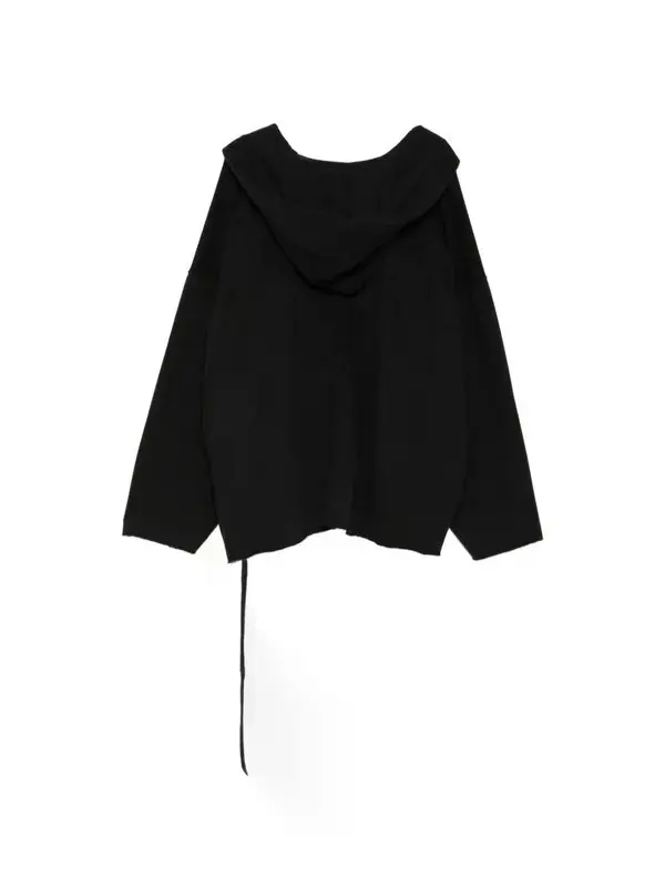 Rick Owens V-neck Asymmetric Hoodie