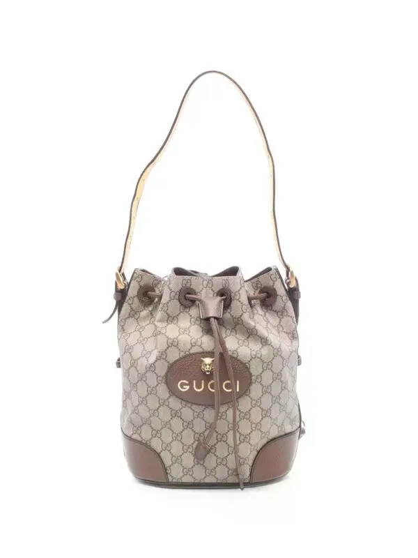 Gucci 2010s Gg Supreme Sherry Line Web-stripe Tote Bag - Neutrals