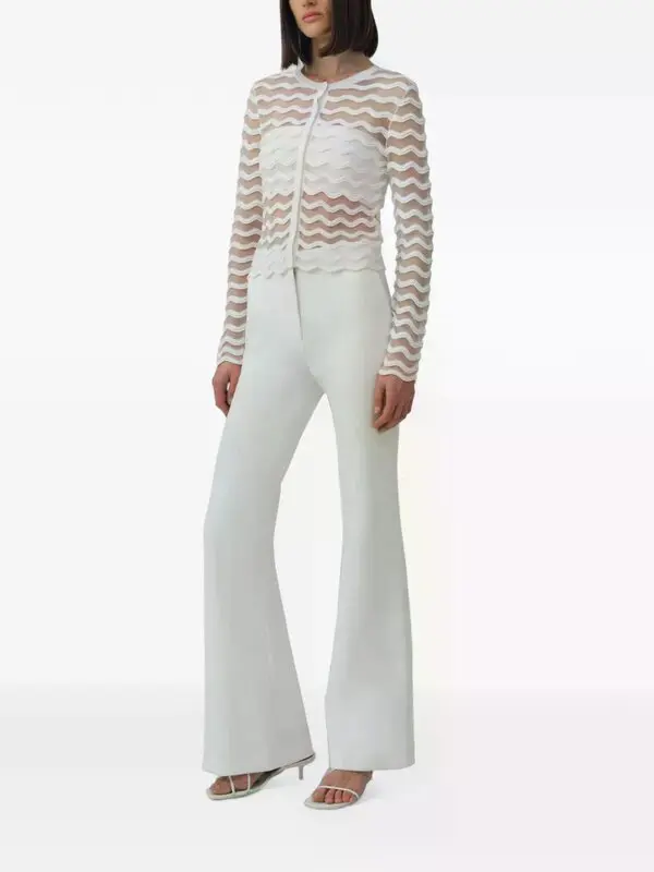Simkhai Maxime Wavy-motif Cropped Cardigan