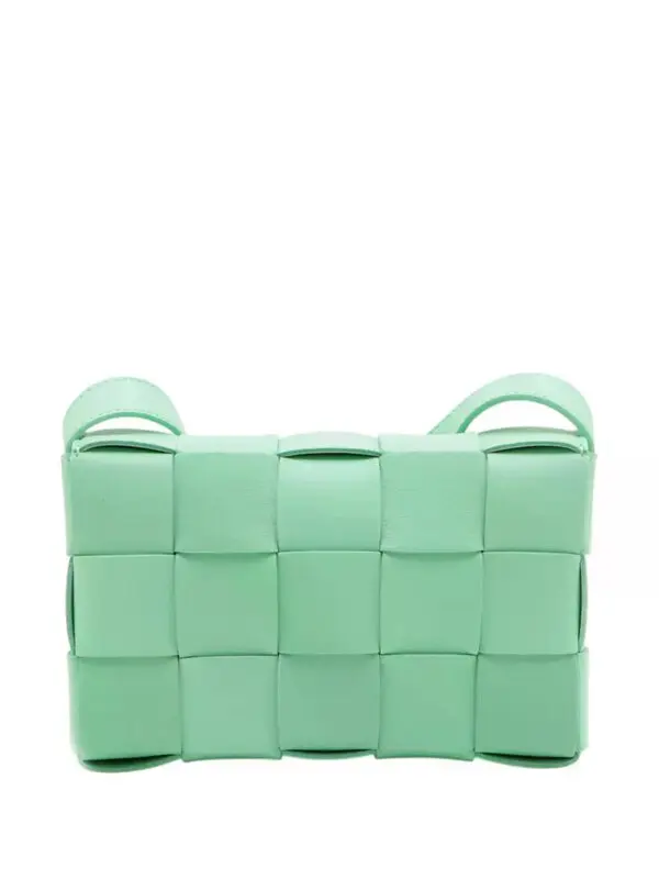 Bottega Veneta 2012-2026 Small Nappa Intrecciato Cassette Crossbody Bag - Green