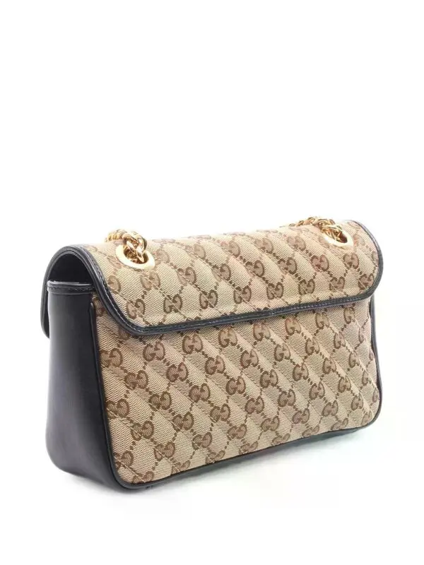 Gucci 2010s Small Gg Marmont Quilted Shoulder Bag - Neutrals