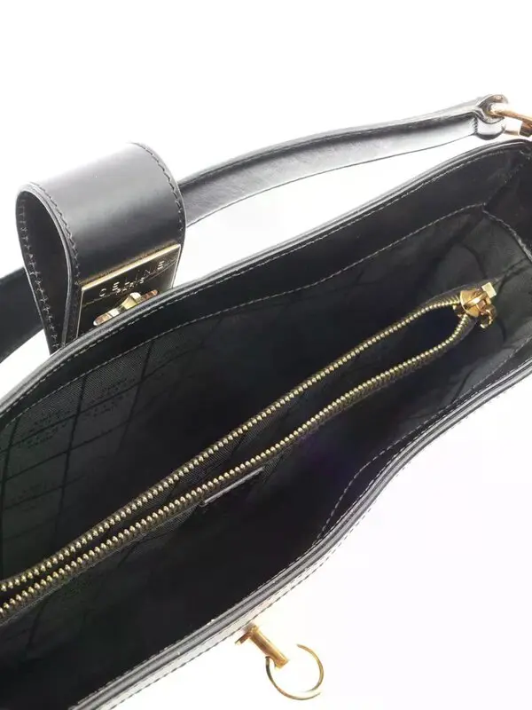Celine Leather Turn-lock Tote Bag