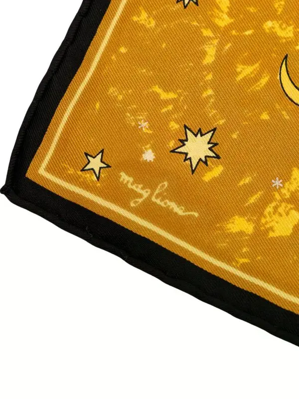 Hermès 1990-2010 Annee Des Etoiles Pocket Square Silk Scarf 45 Scarves - Yellow