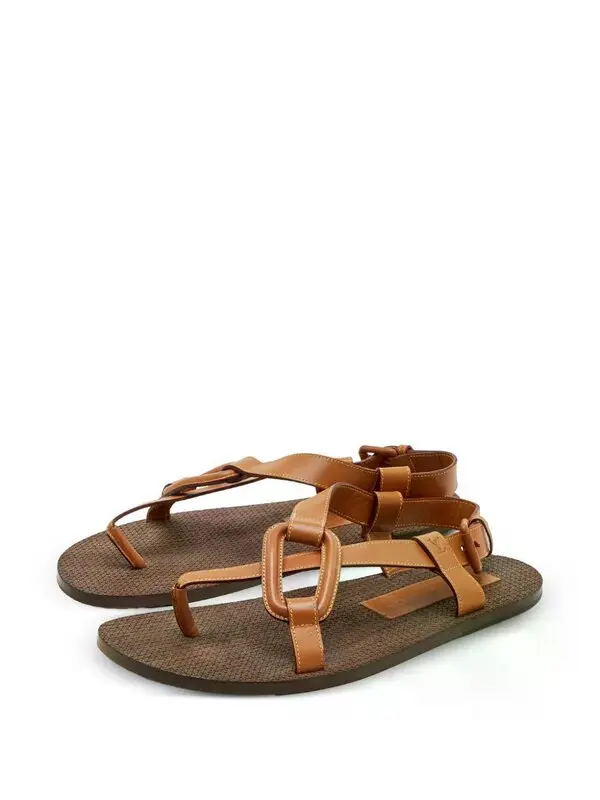 LOUIS VUITTON Criss-cross Buckle Sandals