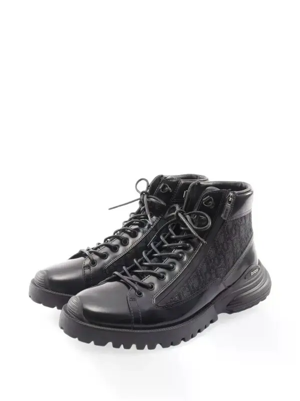 Dior 2010s Combat Oblique Ankle Boots