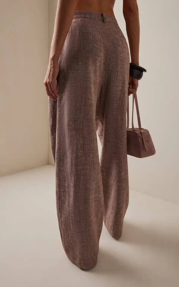 Rachel Comey Walford Pleated Linen-cotton Pants