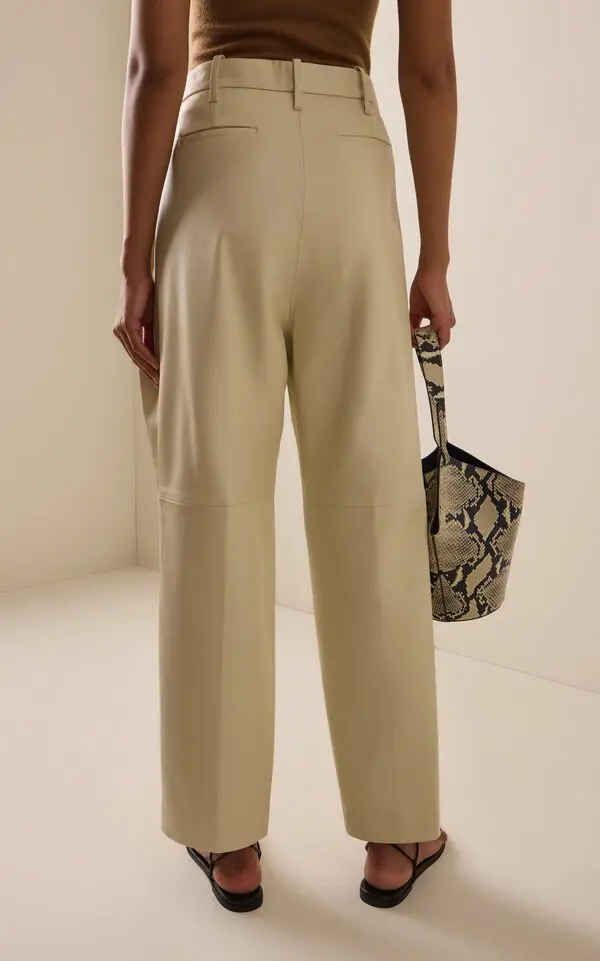Co Pleated Leather Pants