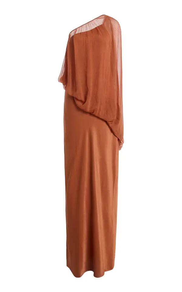 THIRD FORM Exclusive Solstice One-shoulder Satin Maxi Dress