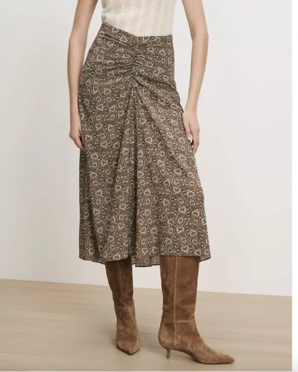 Veronica Beard Limani Floral Midi Skirt