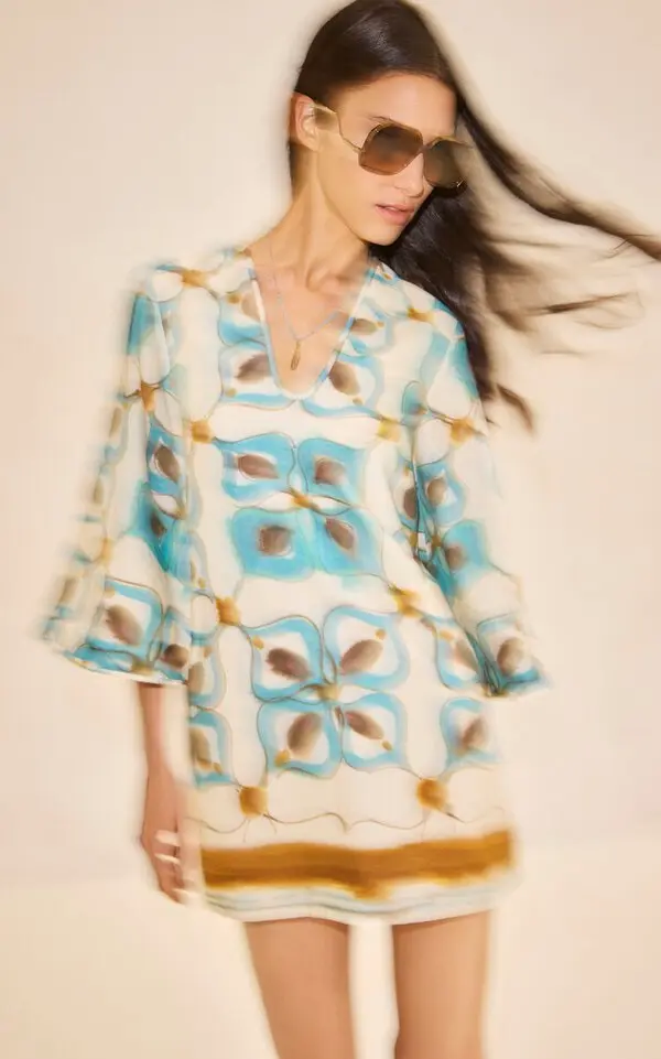 Alexis Lonie Linen-silk Mini Dress