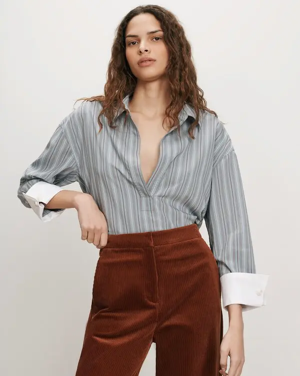 Veronica Beard Draymond Striped Shirt