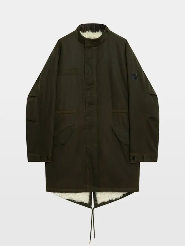 Zadig&Voltaire Waxed Cotton Parka With Faux Fur Lining And Stand Collar