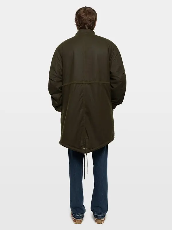 Zadig&Voltaire Waxed Cotton Parka With Faux Fur Lining And Stand Collar