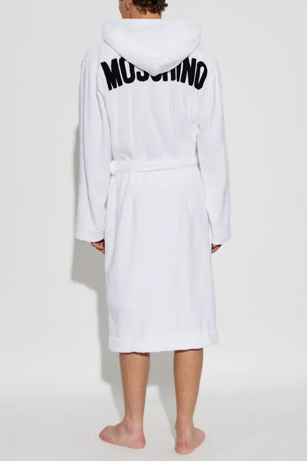 Moschino Bathrobe With Embroidered Logo