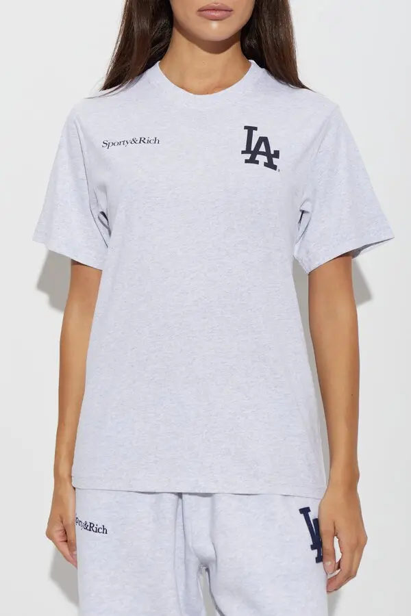 SPORTY & RICH S&r X La Dodgers Cotton T-shirt