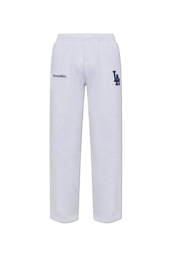 SPORTY & RICH Sweatpants From The ‘s&r X La Dodgers’ Collection - Grey